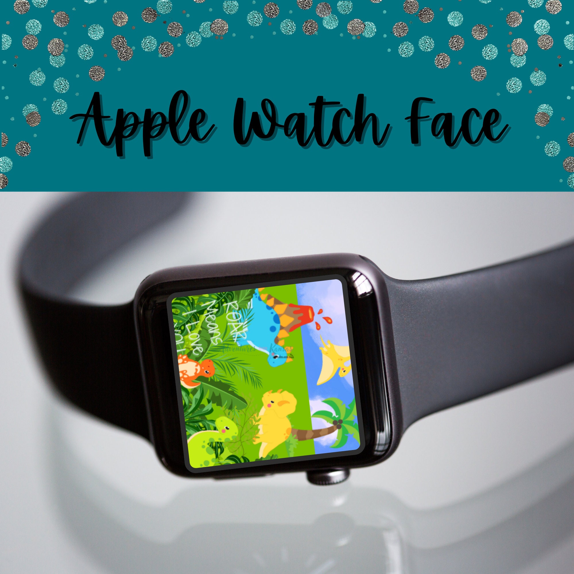 Bright Dinosaur Watch Wallpaper Dino Watch Face Colorful Kid Dino Watch ...