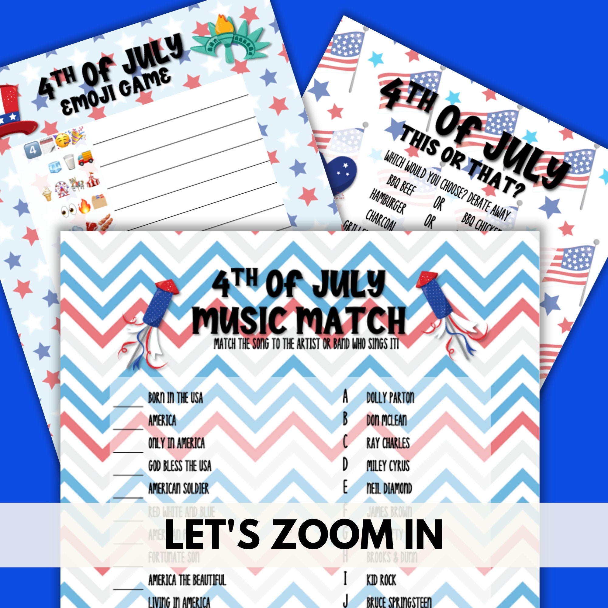 4th of July Party Games | Patriotic Party Printables for Family, Tweens ...