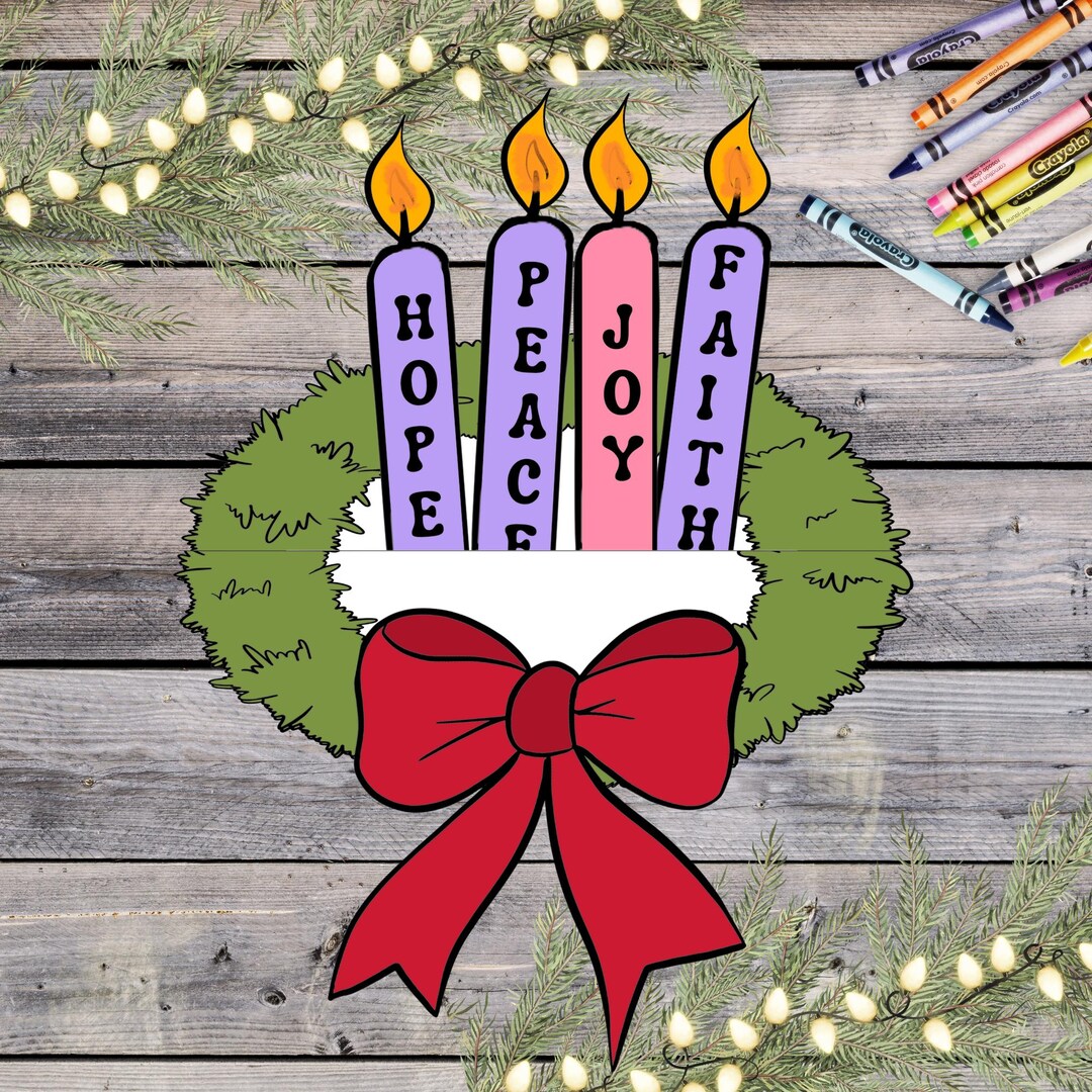 Advent Wreath Kids Bible Paper Craft, Sunday School, Children's Church ...