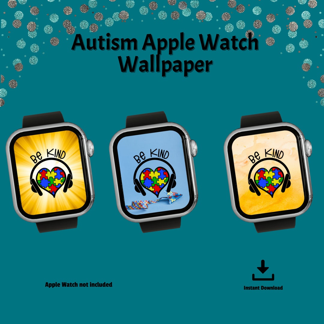 Autism Be Kind Watch Face Autism Watch Wallpaper Puzzle Heart Watch ...