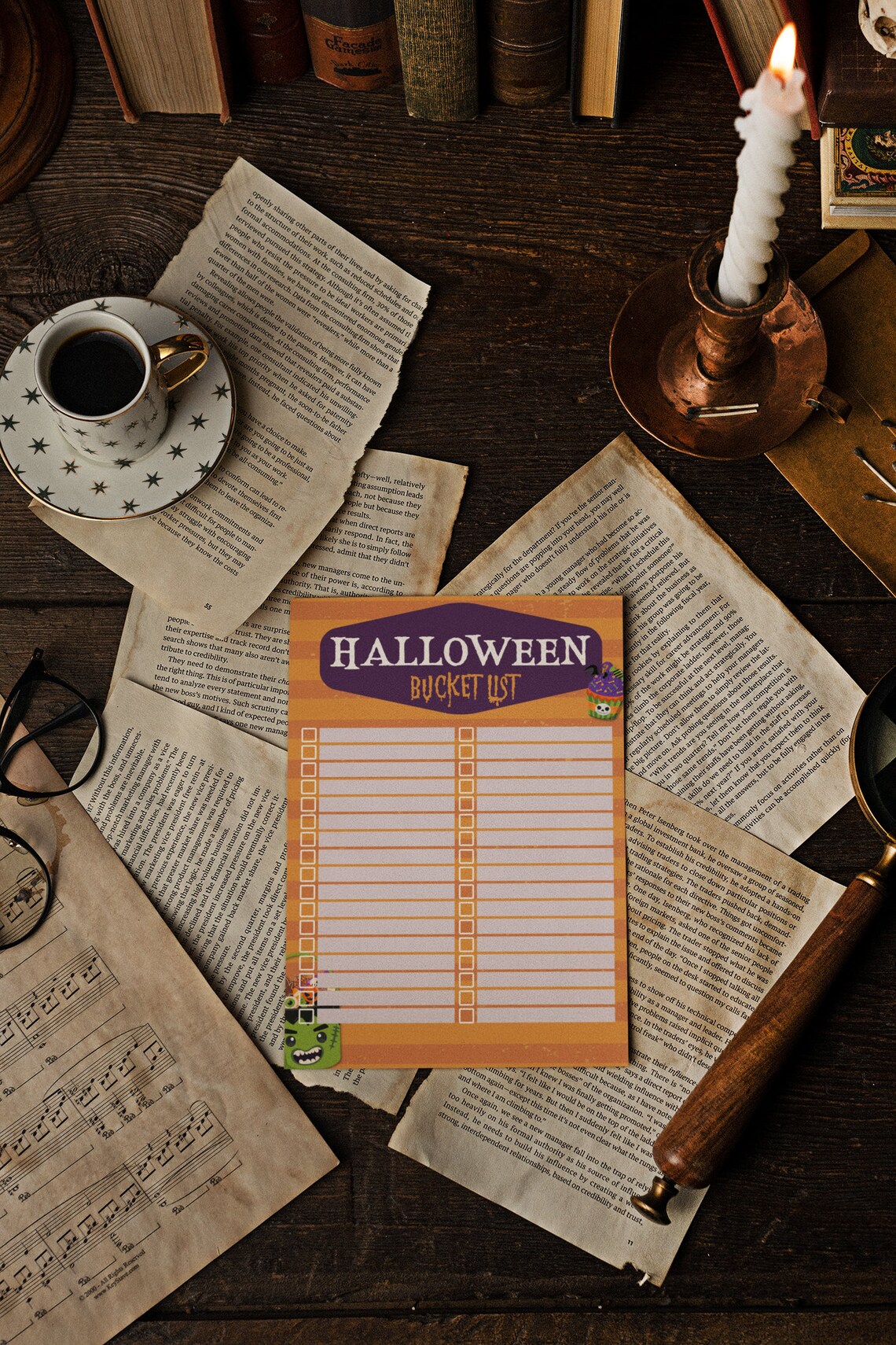 Halloween Candy Themed 25 Page Printable Planner Halloween Tracker ...