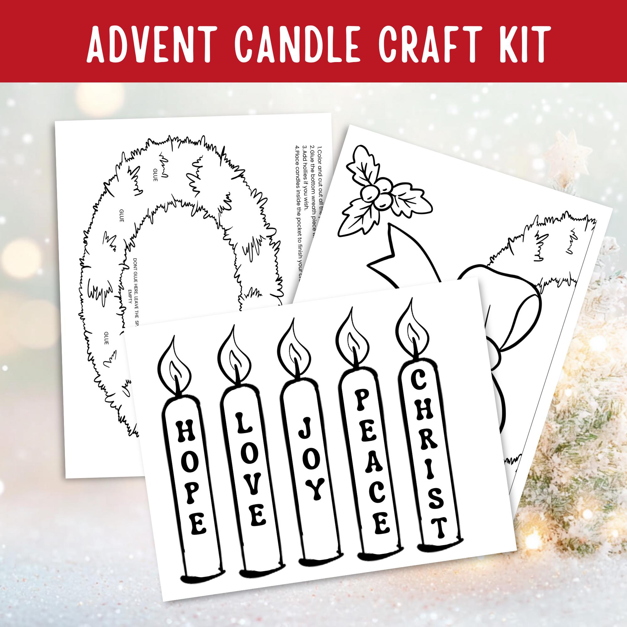 Advent Wreath Bible Paper Craft, Sunday School, Children's Church ...