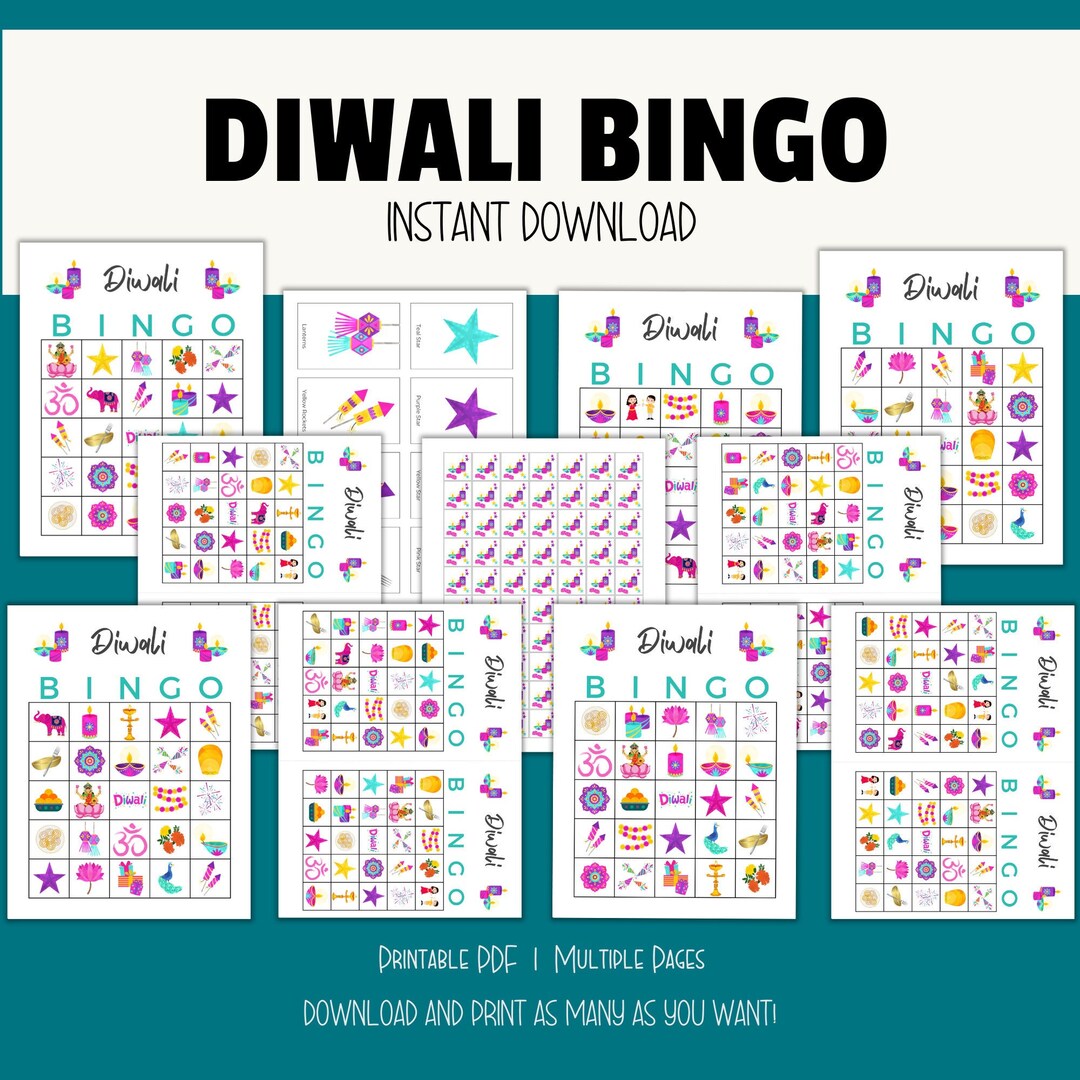 Diwali Family Bingo Printable | Diwali Kids Classroom Activity Unit ...