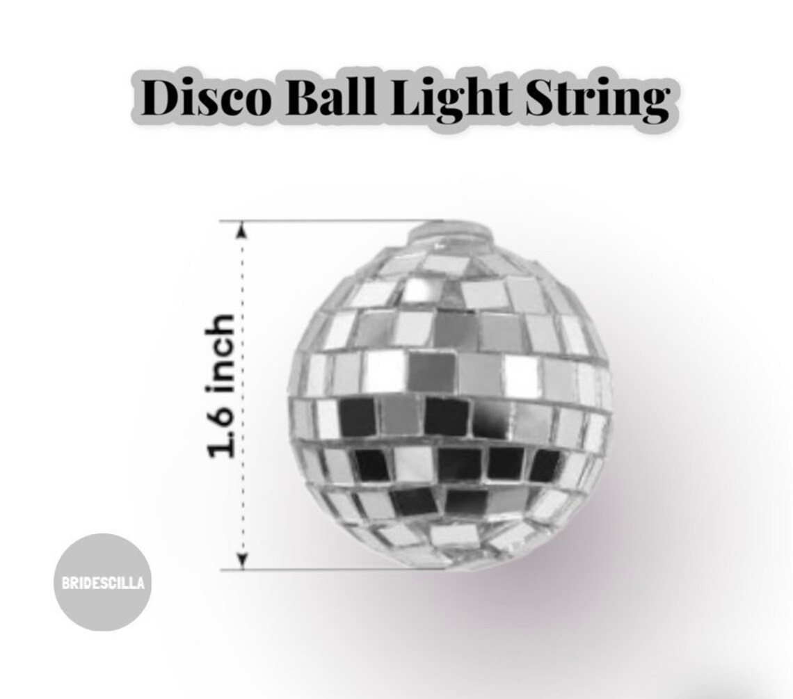 DISCO MIRROR BALL Light String Bachelorette Party Decor - Etsy
