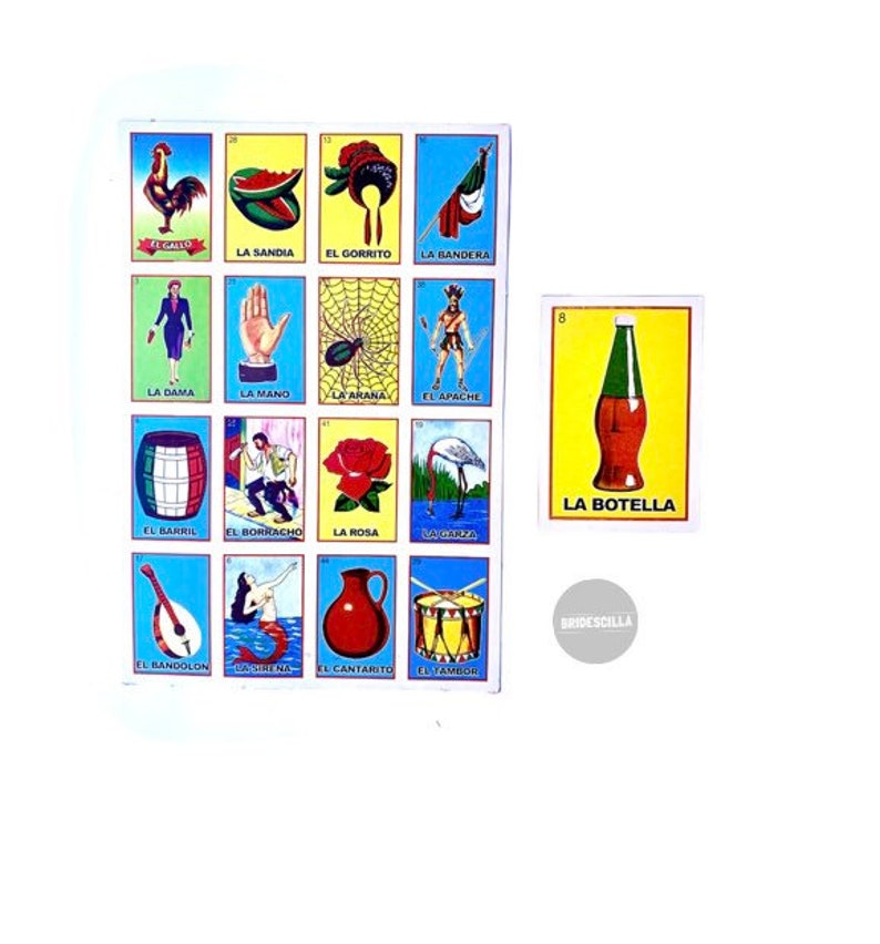 LOTERIA MEXICAN BINGO- Authentic Mexican Board Game, Final Fiesta Party ...