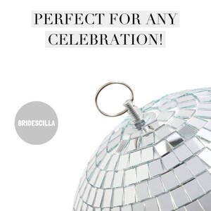 DISCO MIRROR BALL 8"- Silver, Last Disco, Bach and Groovy, Bachelorette ...