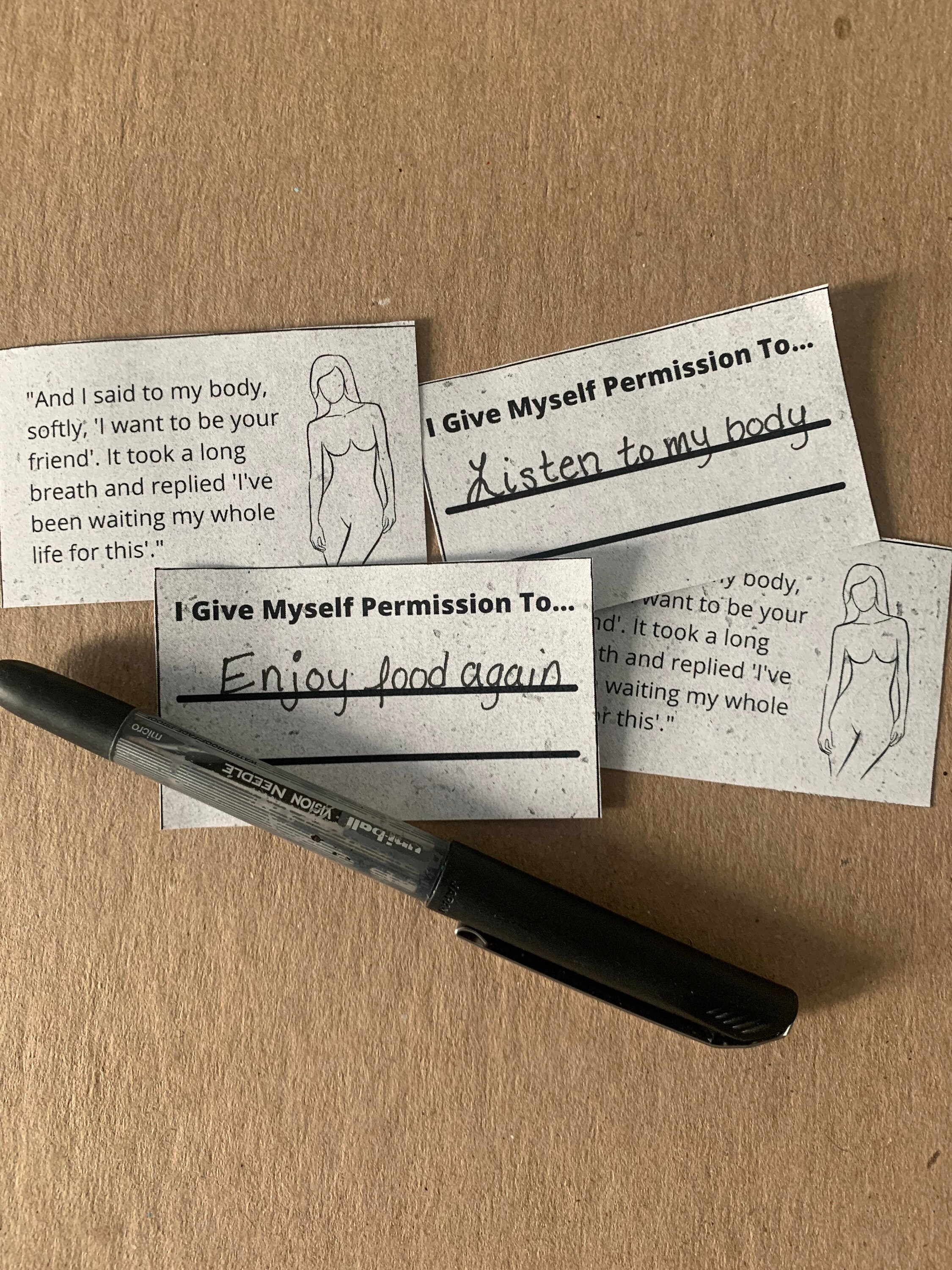 Printable Self Permission Cards - Etsy