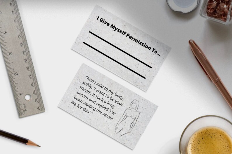 Printable Self Permission Cards - Etsy