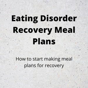 Eating Disorder Meal Plan Guidelines PDF - Etsy