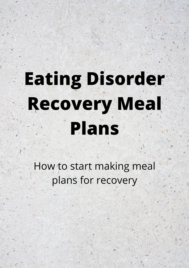 Eating Disorder Meal Plan Guidelines PDF - Etsy