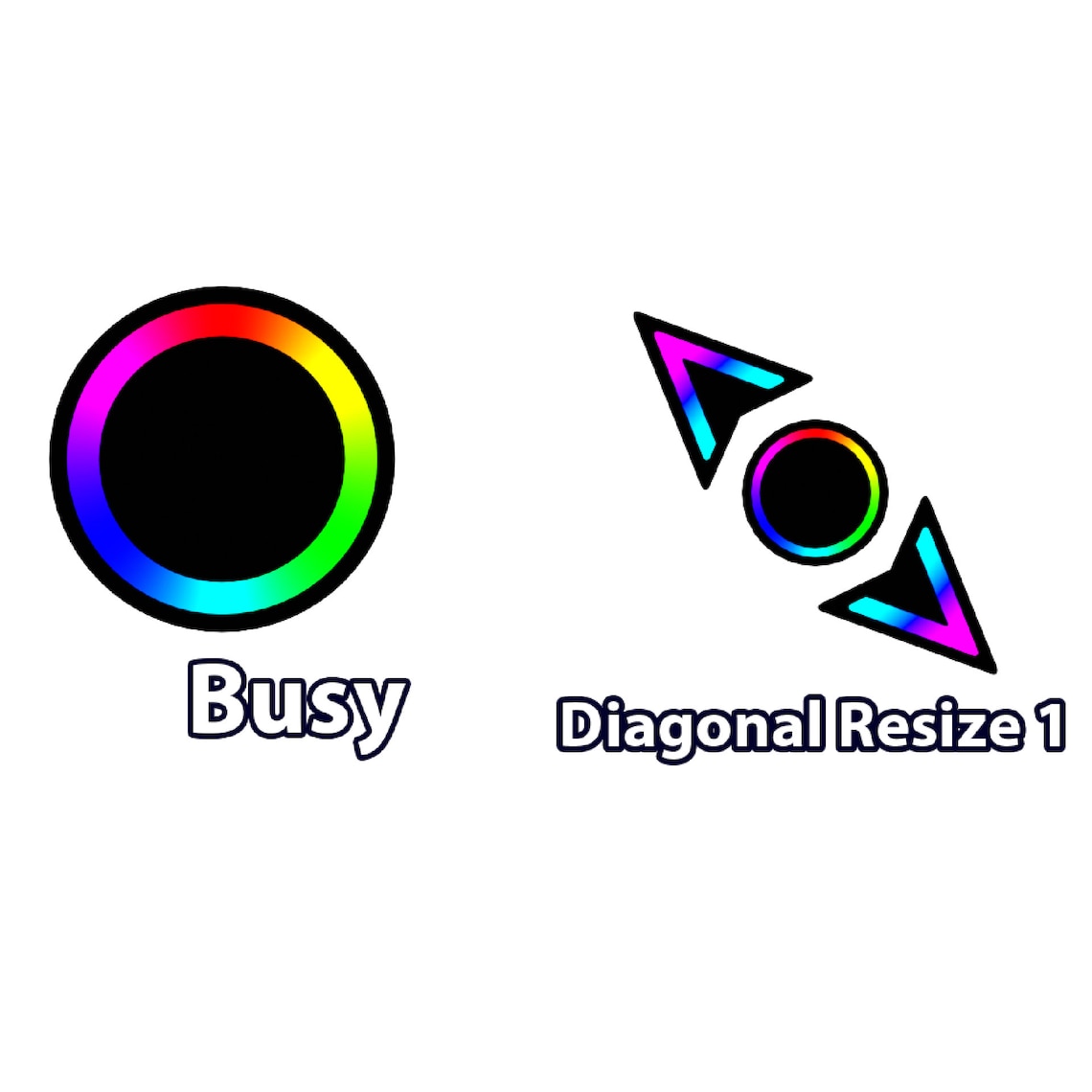 Neon RGB Animated Computer Cursor Pack, Perfect for Gamers & Creatives ...