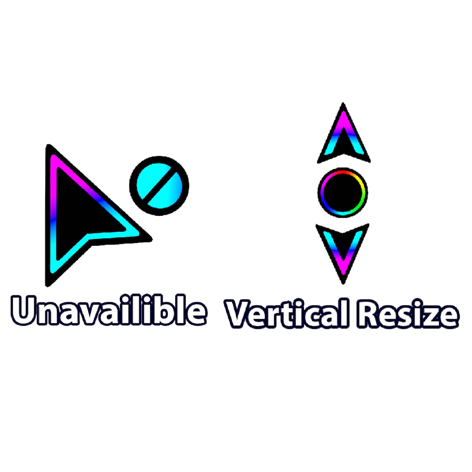Neon RGB Animated Computer Cursor Pack, Perfect for Gamers & Creatives ...