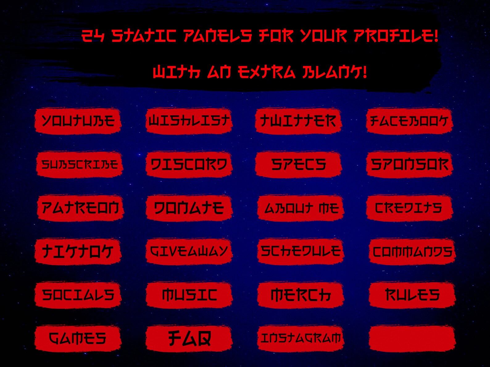 Shadow Ninja Animated Stream Overlay Pack, for Twitch, Facebook ...