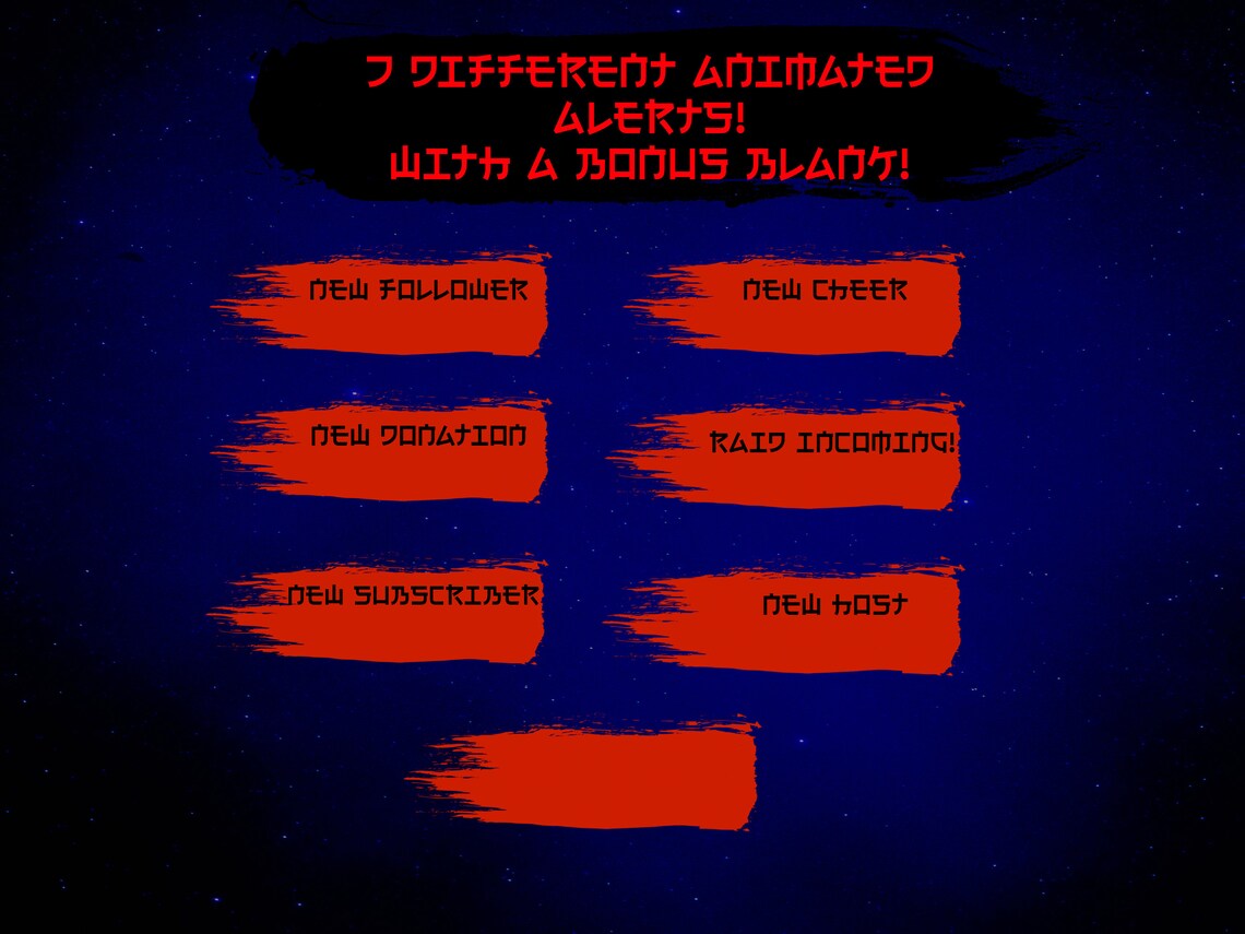 Shadow Ninja Animated Stream Overlay Pack, for Twitch, Facebook ...
