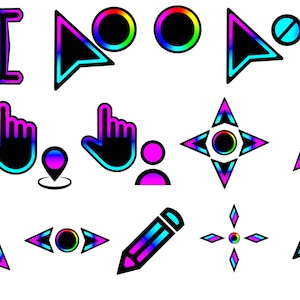 Neon RGB Animated Computer Cursor Pack, Perfect for Gamers & Creatives ...