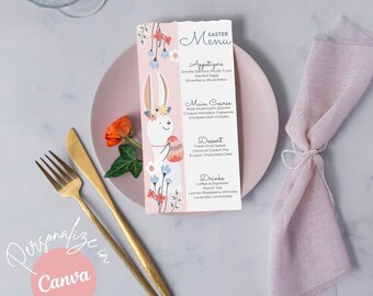 Editable Easter Brunch Menu Template - Easter Egg Brunch Menu Template ...
