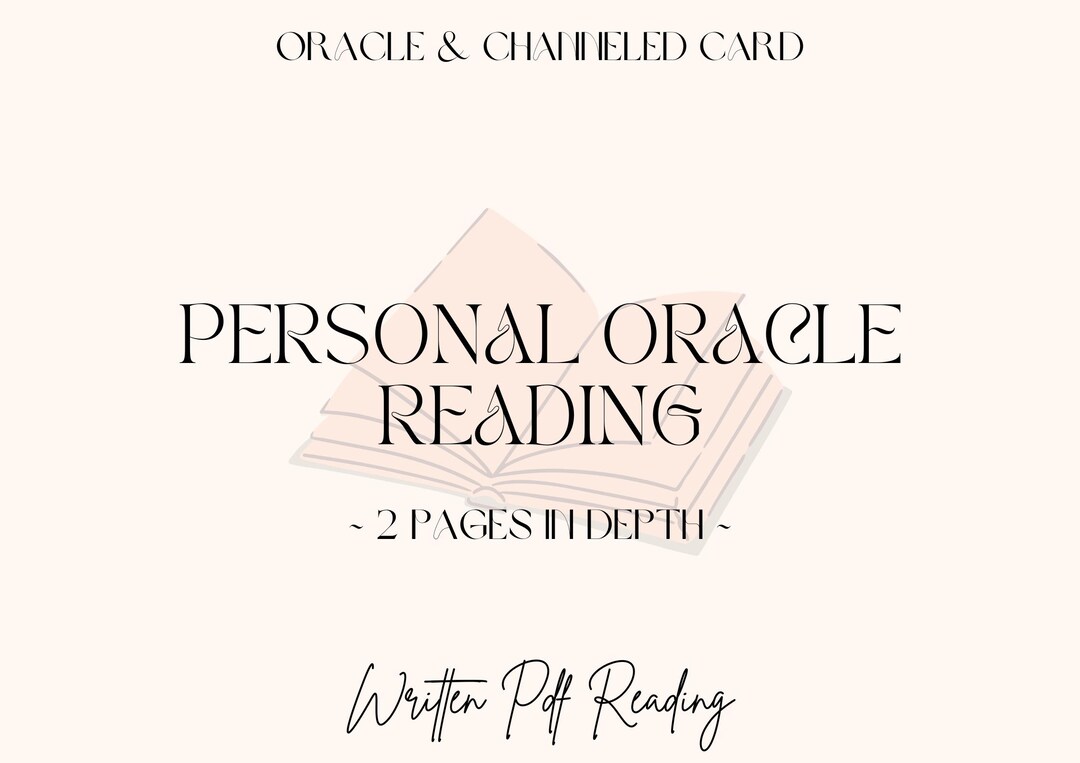 Personal Oracle Reading in Depth Written PDF oracle & Channeled Message ...