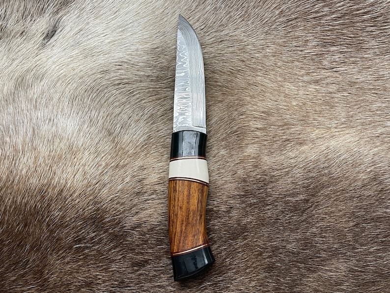 Scandinavian Puukko Knife, Damascus Knife, Handmade Knife, Handmade ...