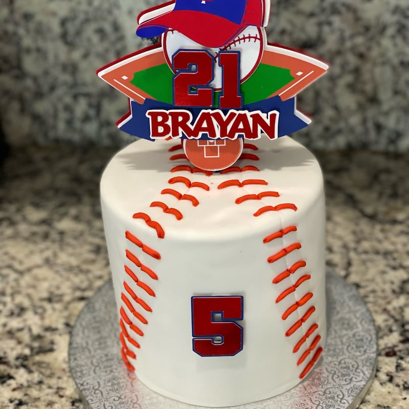 Baseball Cake Topper - Etsy