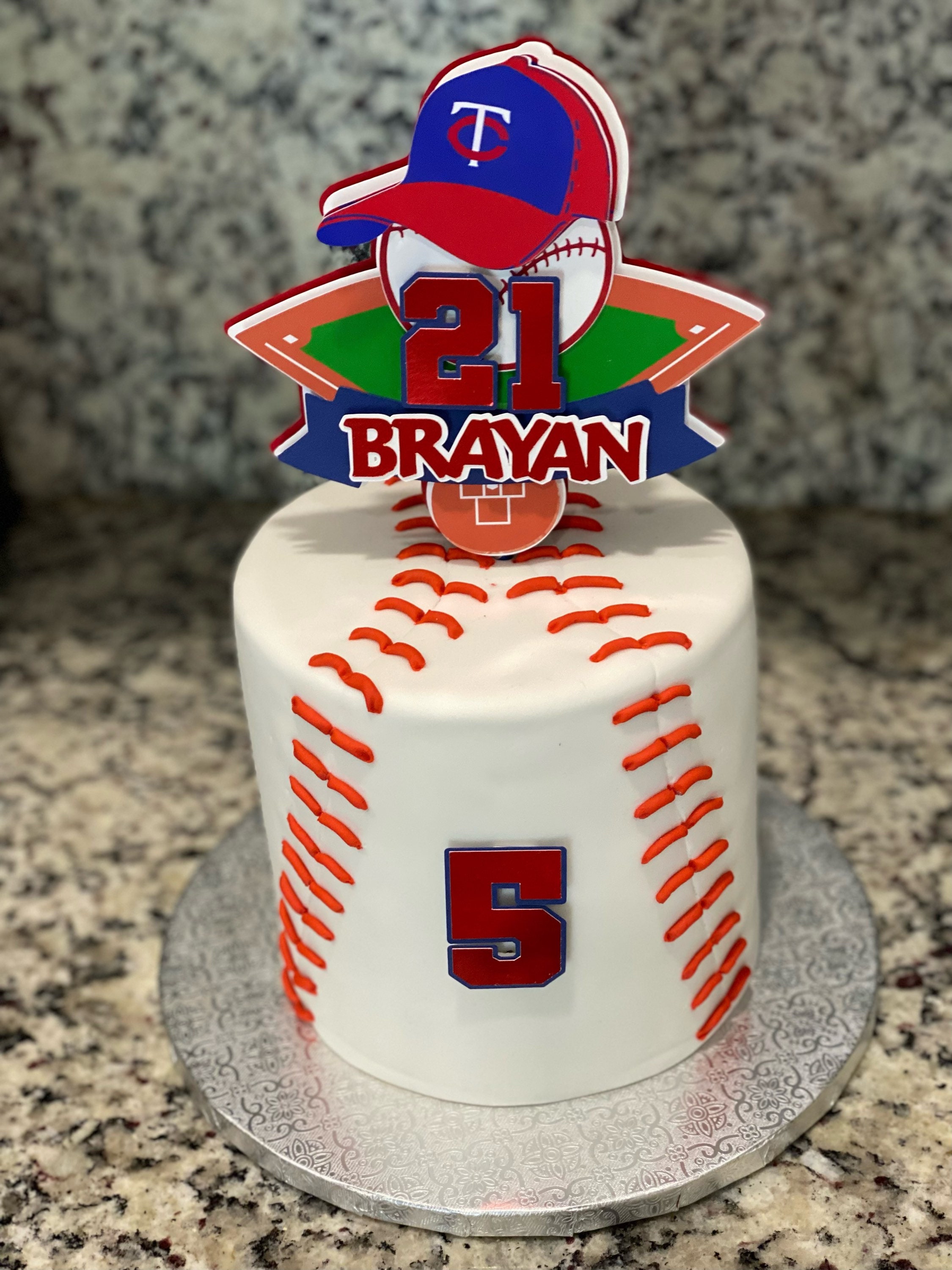 Baseball Cake Topper / Sports/ Boy Party / Send Us Your Team or Colors ...