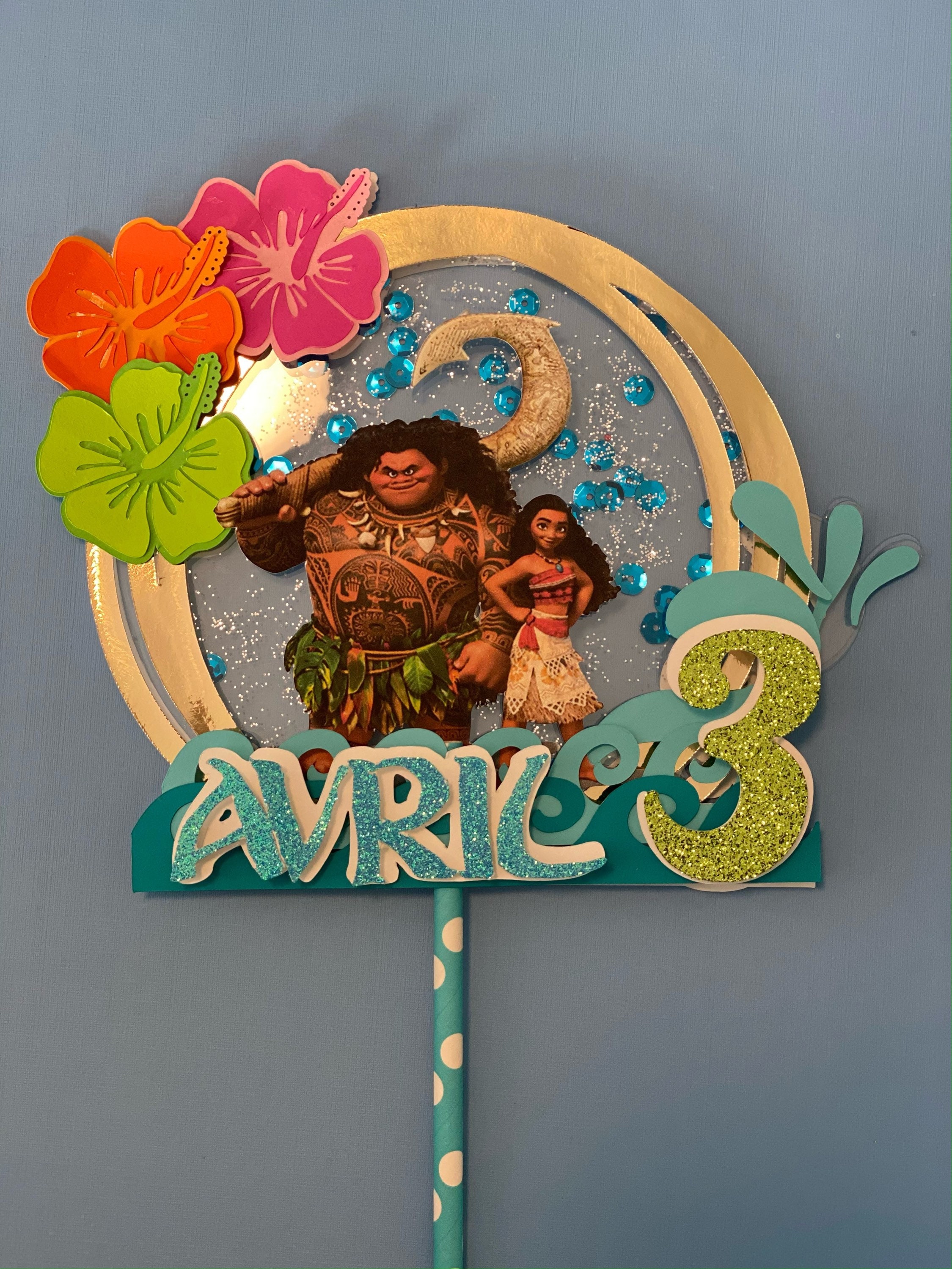 Moana Cake Topper / Moana Decoration Set / Cardstock Characters ...