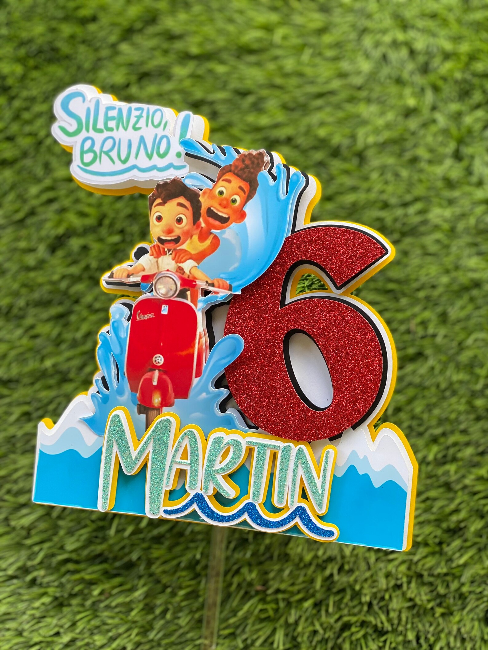 Luca Cake Topper / Luca Party / Silenzio Bruno - Etsy