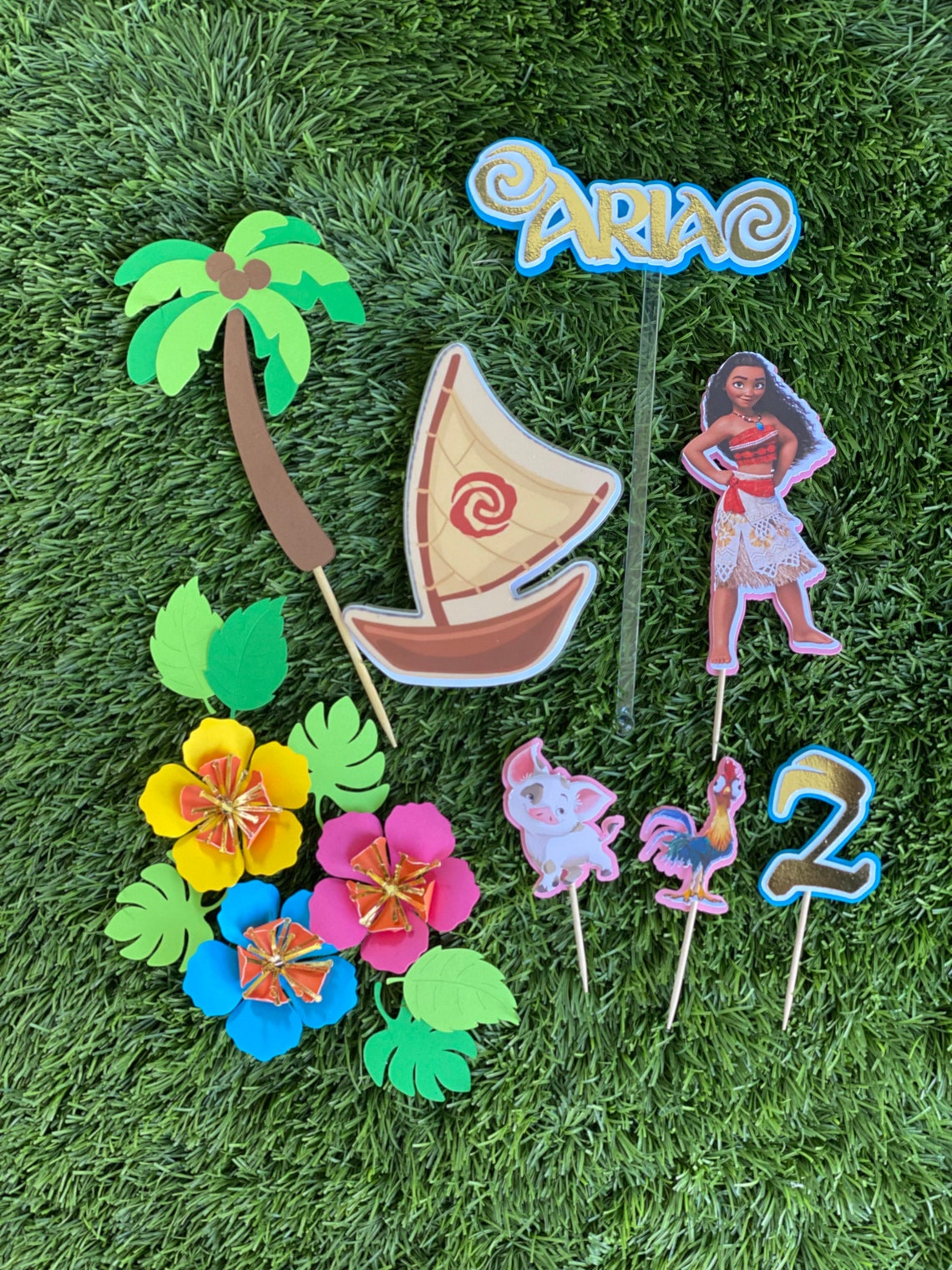 Moana Cake Topper / Moana Decoration Set / Cardstock - Etsy