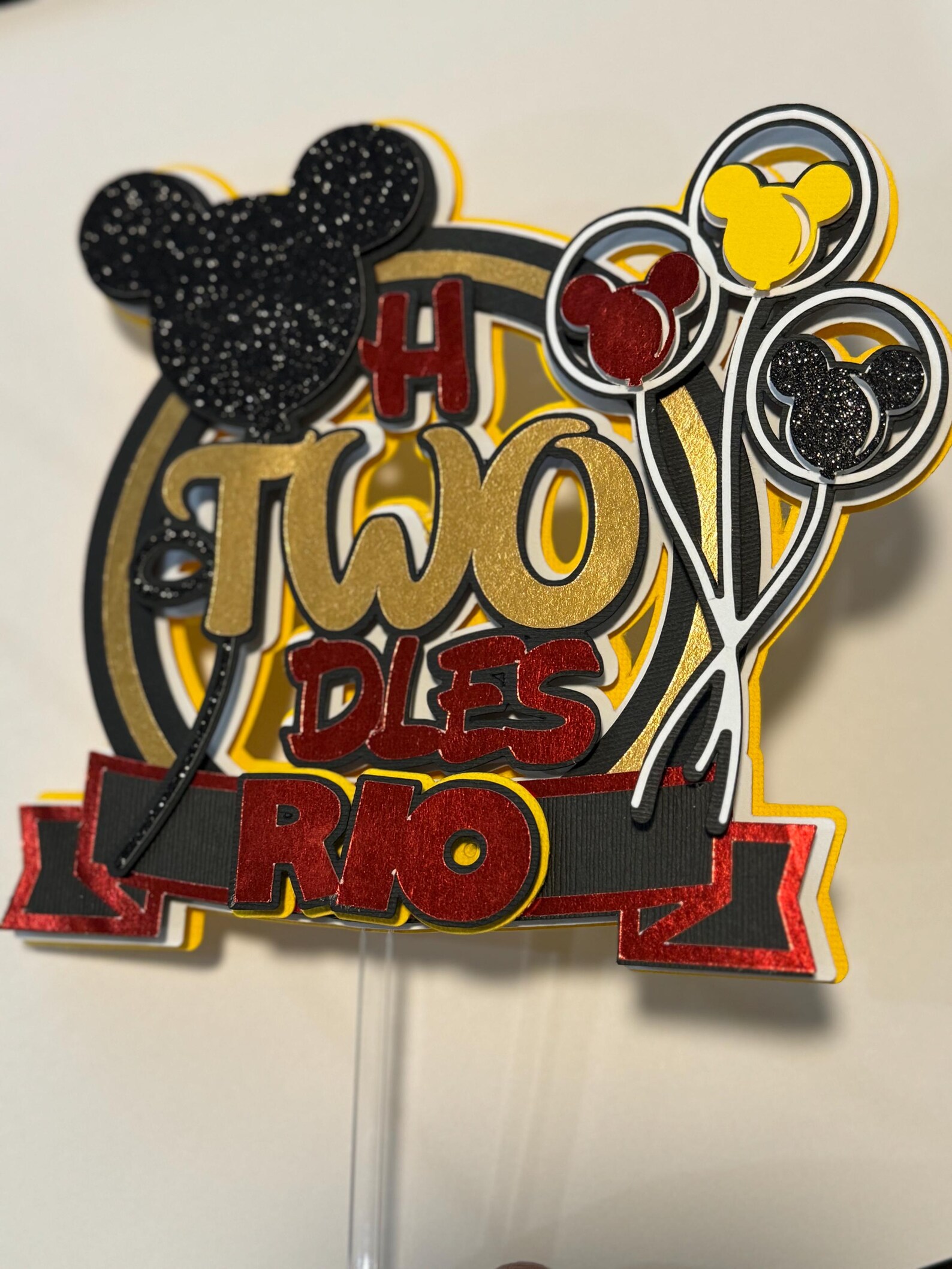 Oh Twodles Cake Topper, Mickey Mouse 2nd Birthday - Etsy