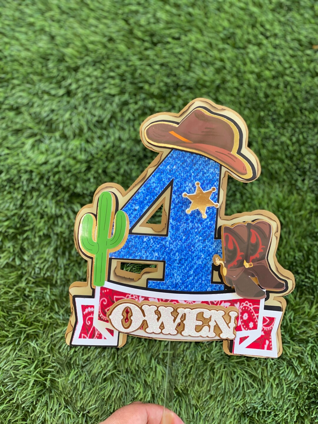 Cowboy Cake Topper / Cowboy Party / Rodeo Cake Topper - Etsy
