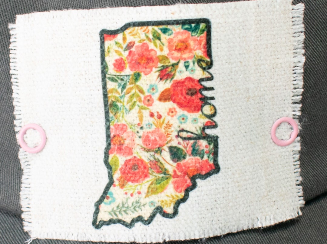 Indiana Floral Patch: Frayed Edge Polyester Applique - Etsy Österreich