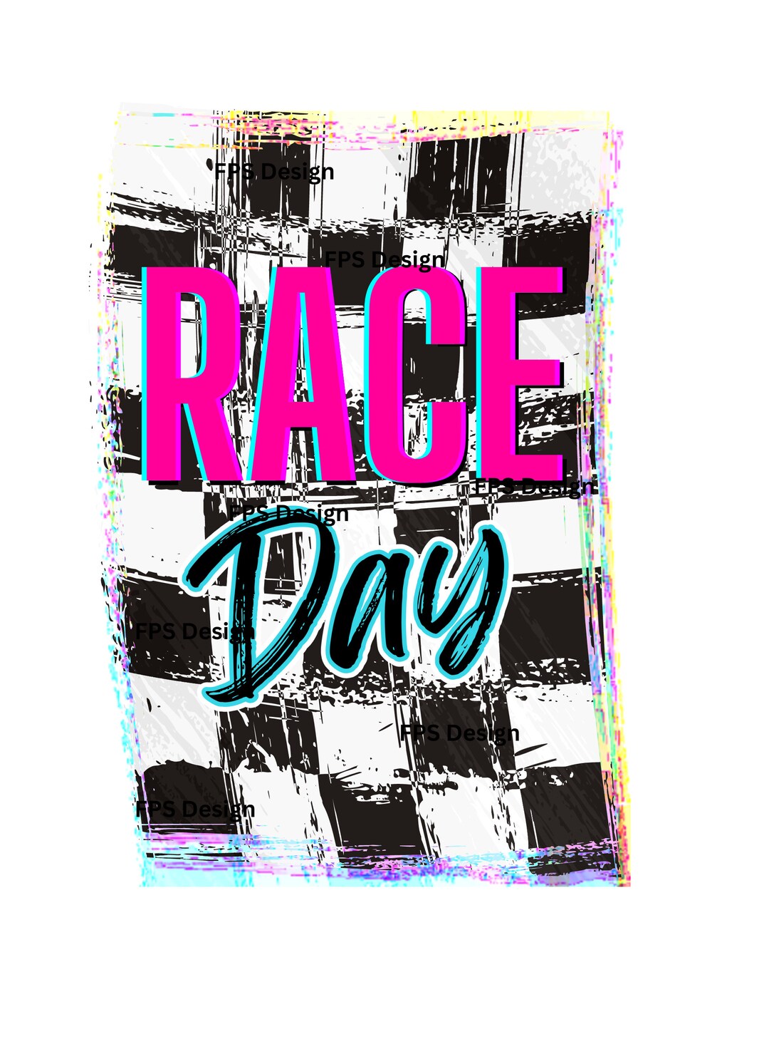 Race Day PNG: Retro Checkered Flag Design (digital Download) - Etsy