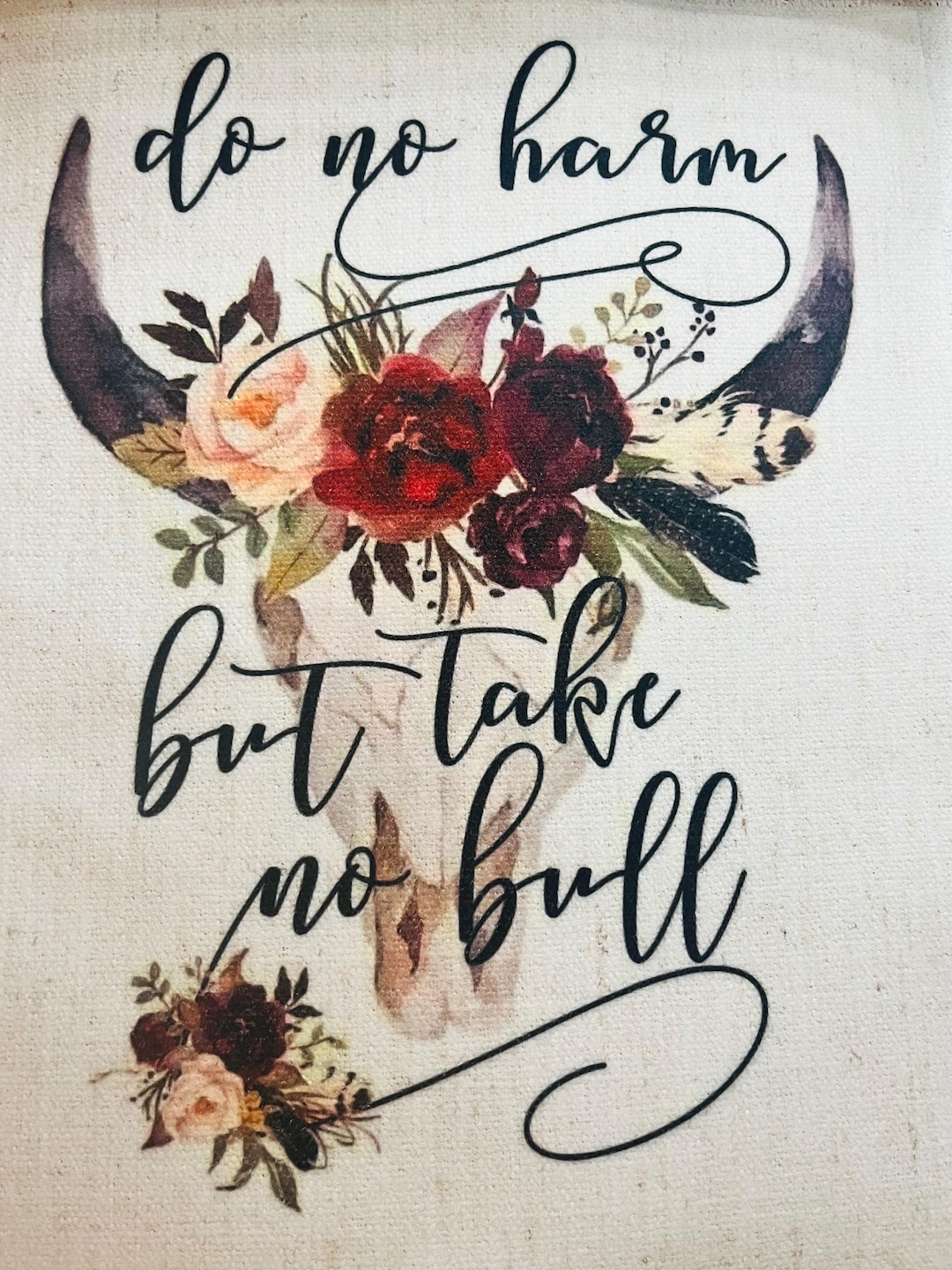 XL Canvas Country Music Patch: 'take No Bull' - Sew-on/iron-on - Etsy