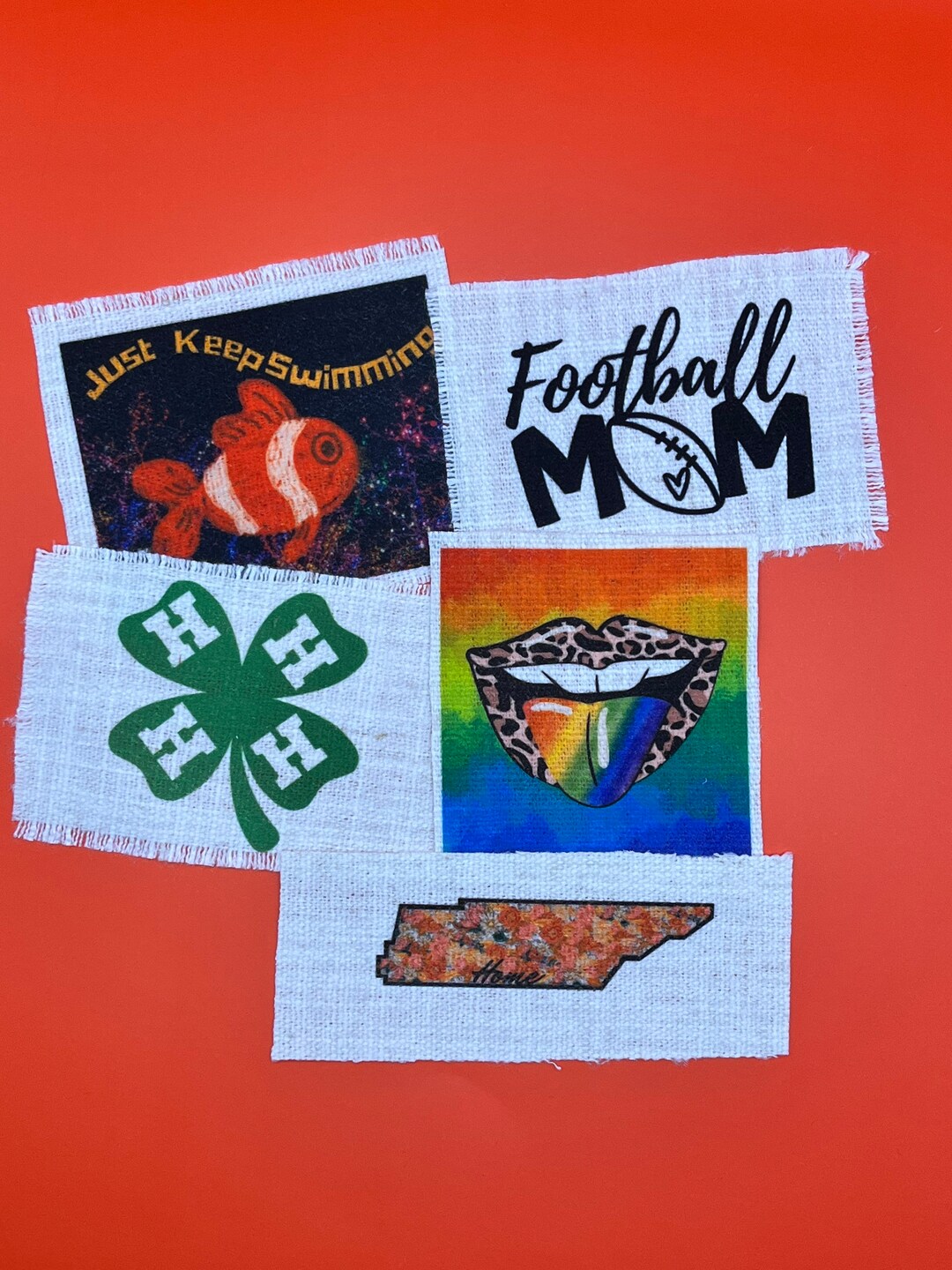Floral Tennessee Patch, Football Mom Patch, Sublimation Patch, Small ...