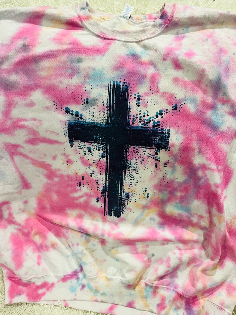 Splatter Paint Cross PNG: Christian T-shirt Design (digital Download ...