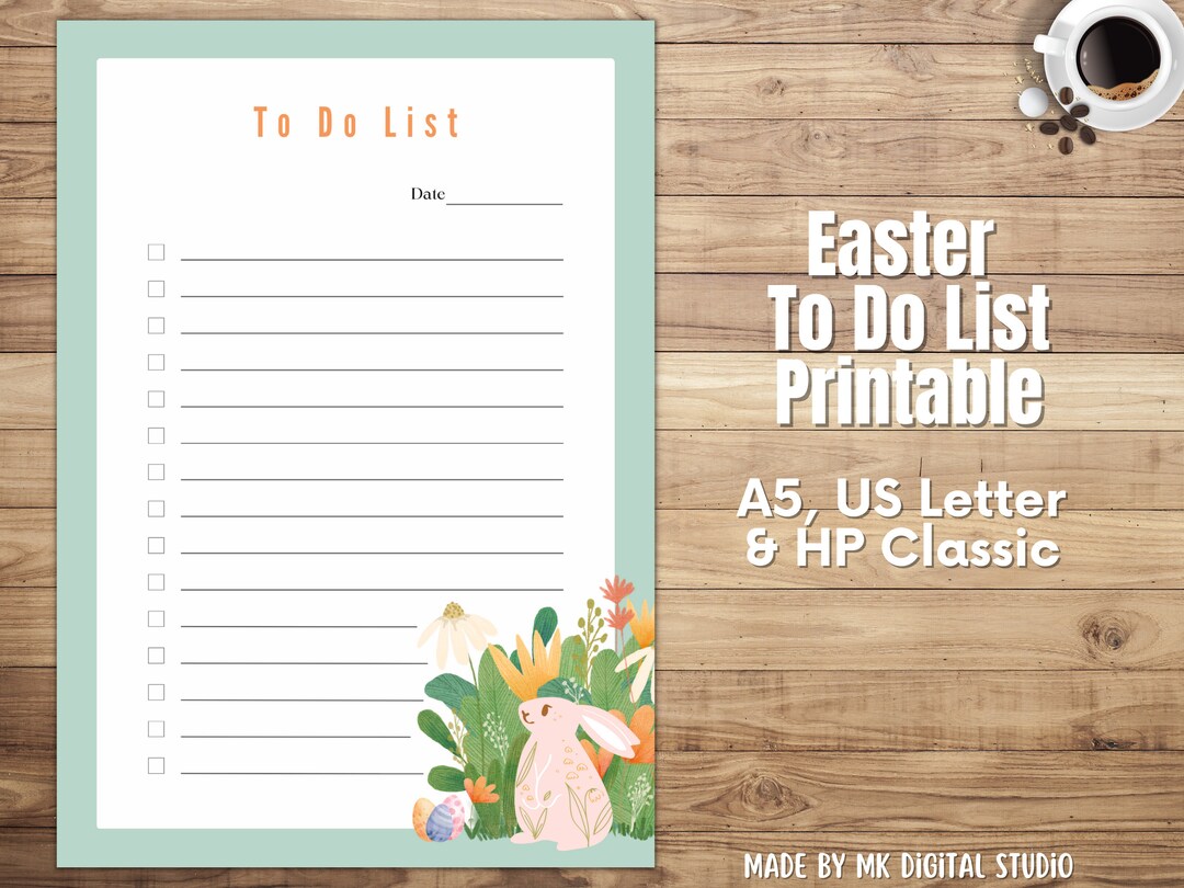 To Do List Printable | Task List Template | Daily Organization ...