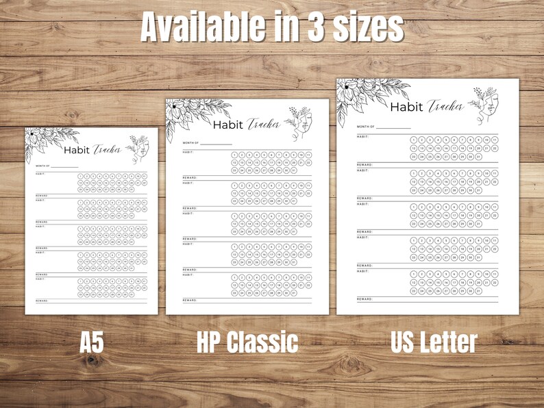 Monthly Habit Tracker Printable Monthly Routine Insert Habit - Etsy