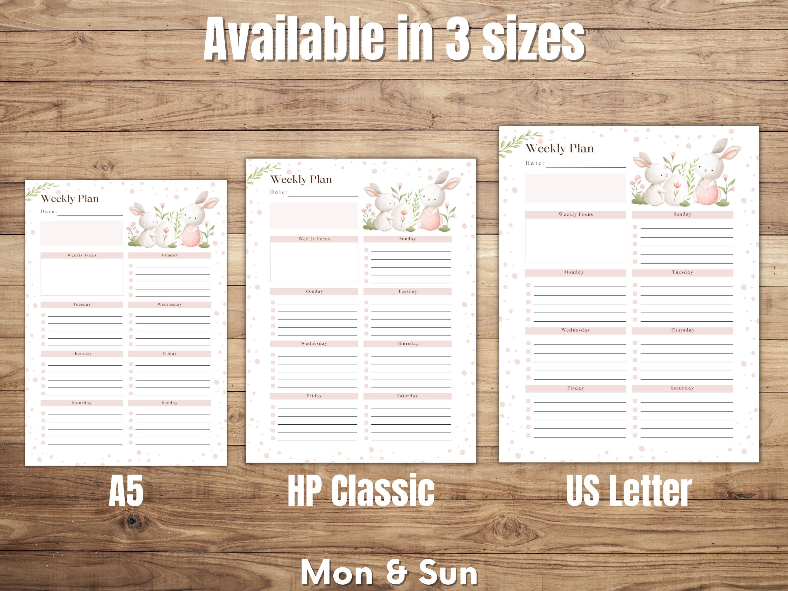 Weekly Planner Insert Weekly Planner Journal Page L Weekly Printable ...