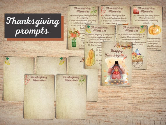 November Journal Kit Thanksgiving Journal Prompts Writing - Etsy