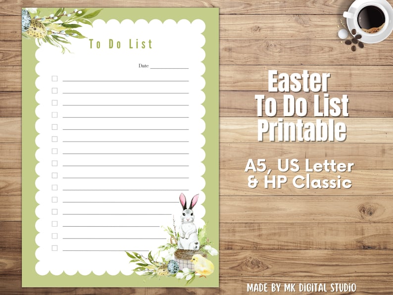 To Do List Printable | Task List Template | Daily Organization ...