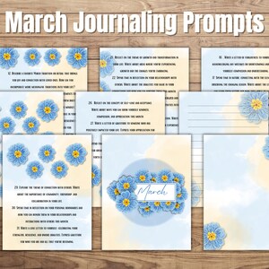 March Printable Journal Cards, Journal Prompts, Journaling Cards ...