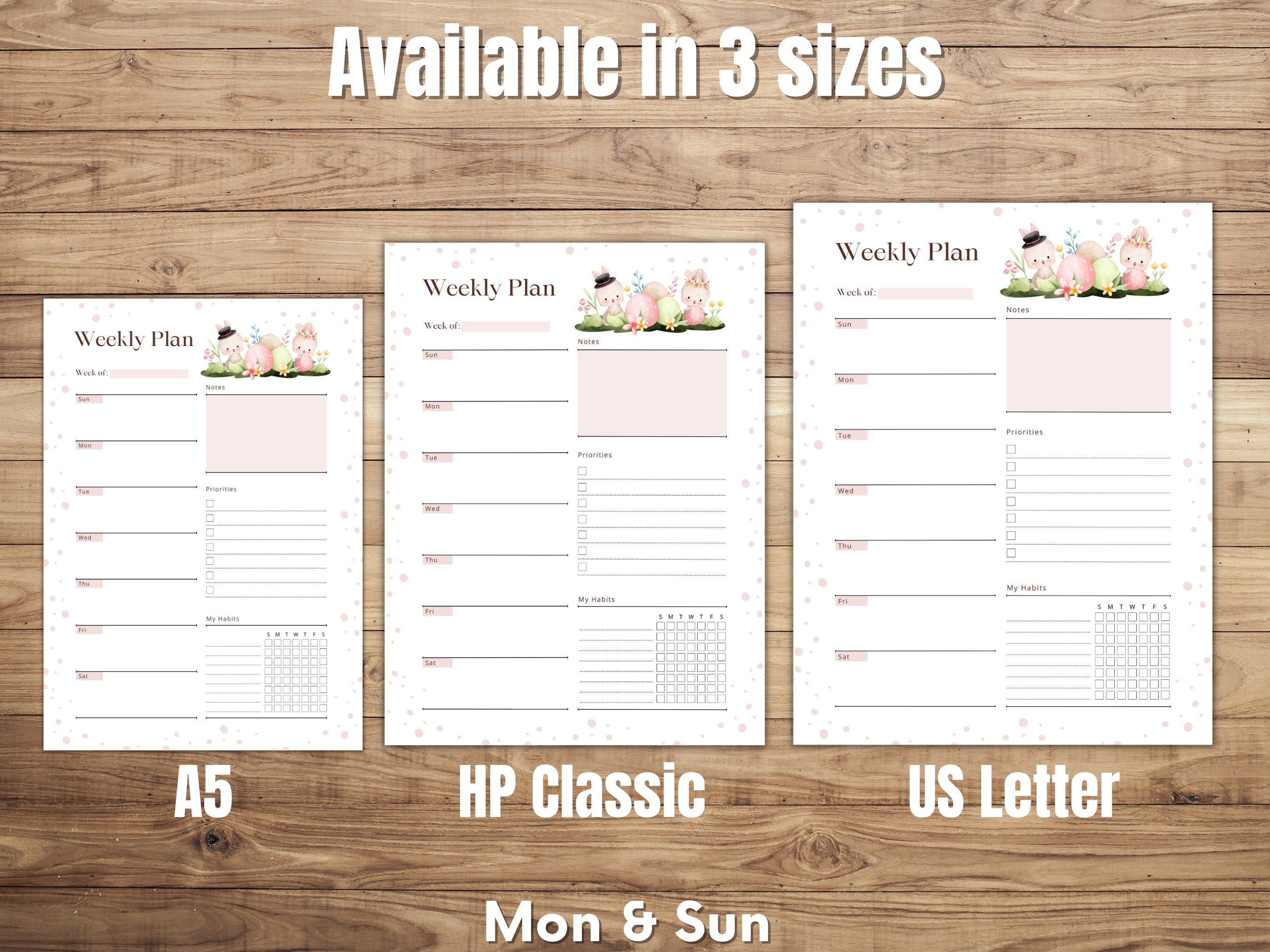 Weekly Planner Insert Weekly Planner Journal Page L Weekly Printable ...