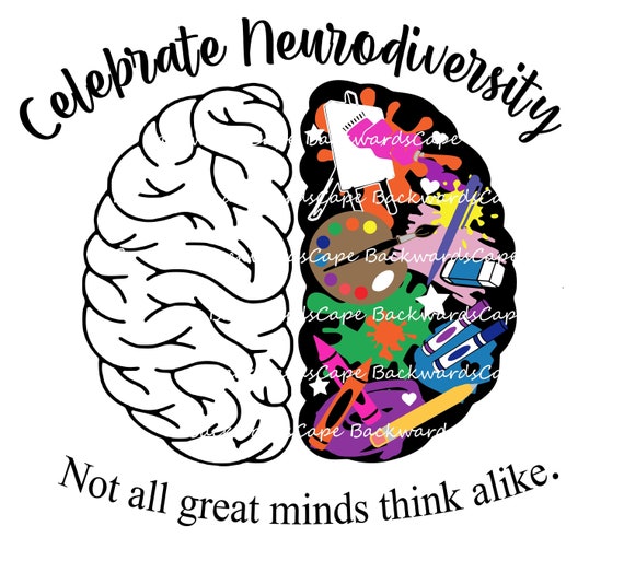Celebrate Neurodiversity Art Cut JPEG PDF SVG Autism Adhd - Etsy