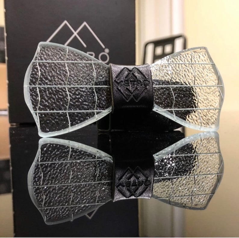Vetro® Glass Bowtie™ - Model: Wired Glass Bow Tie™ - Unique Crystal Bow ...