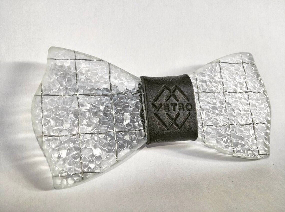 Vetro® Glass Bowtie™ Model: Wired Glass Bow Tie™ Unique Crystal Bow Tie ...