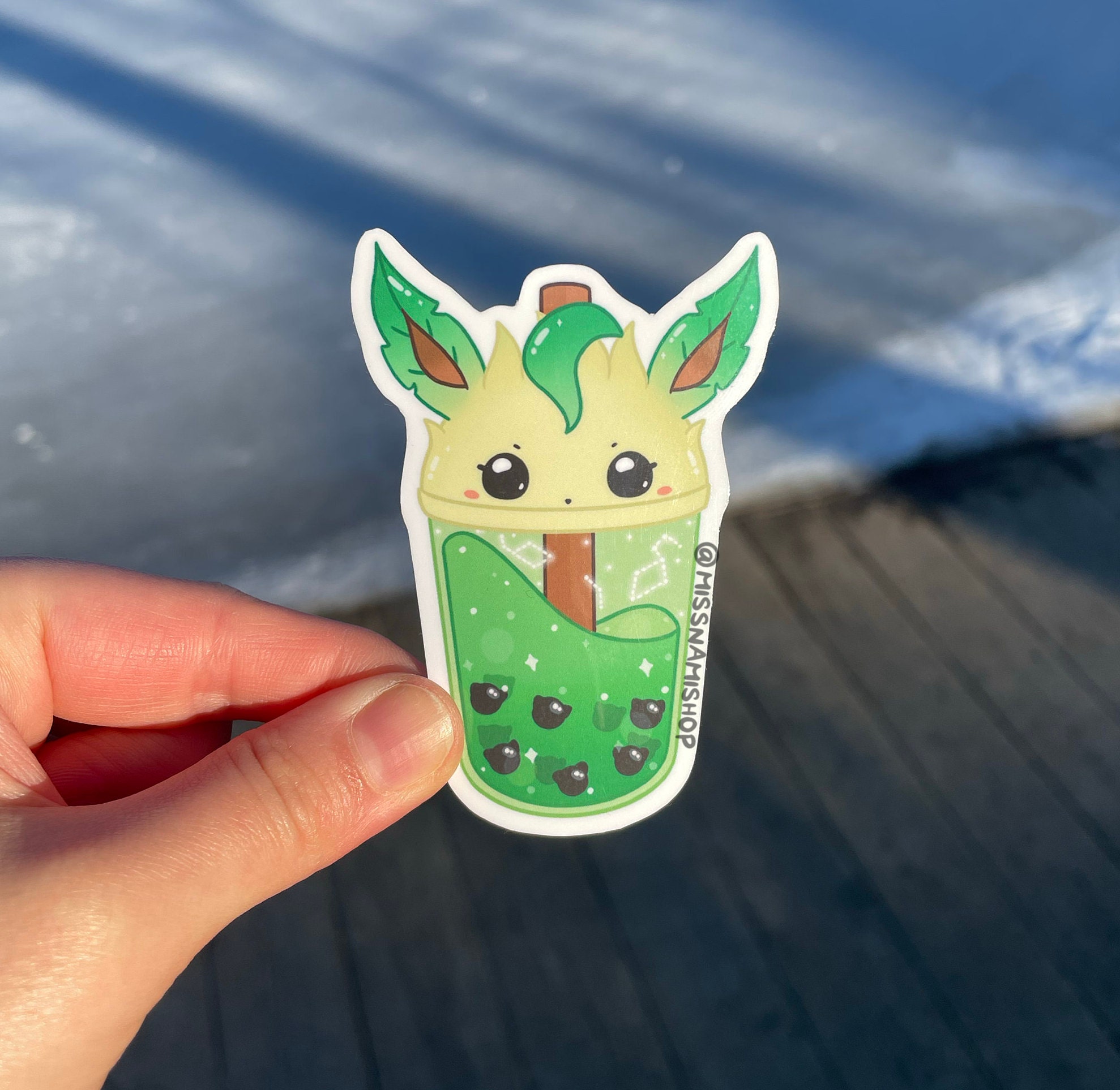 Eeveelution Boba Stickers Set (6 Pcs) | Bubble Tea Stickers | Stickers ...