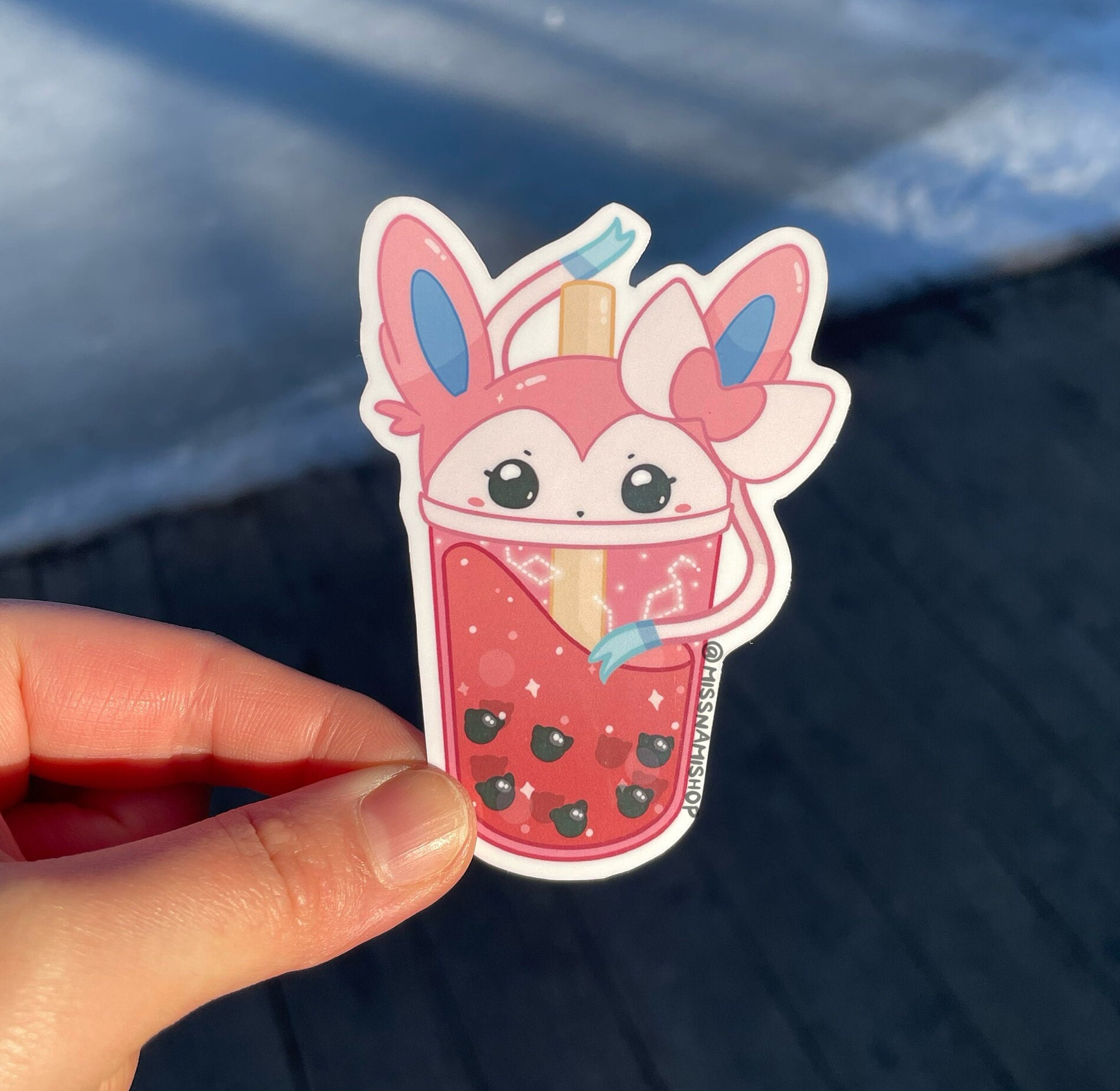 Eeveelution Boba Stickers Set (6 Pcs) | Bubble Tea Stickers | Stickers ...
