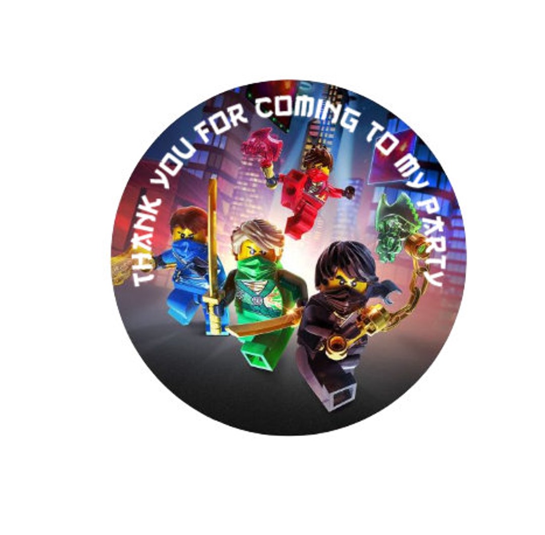 Ninjago Lego Party Stickers Sweetcone Party Bag Thank - Etsy