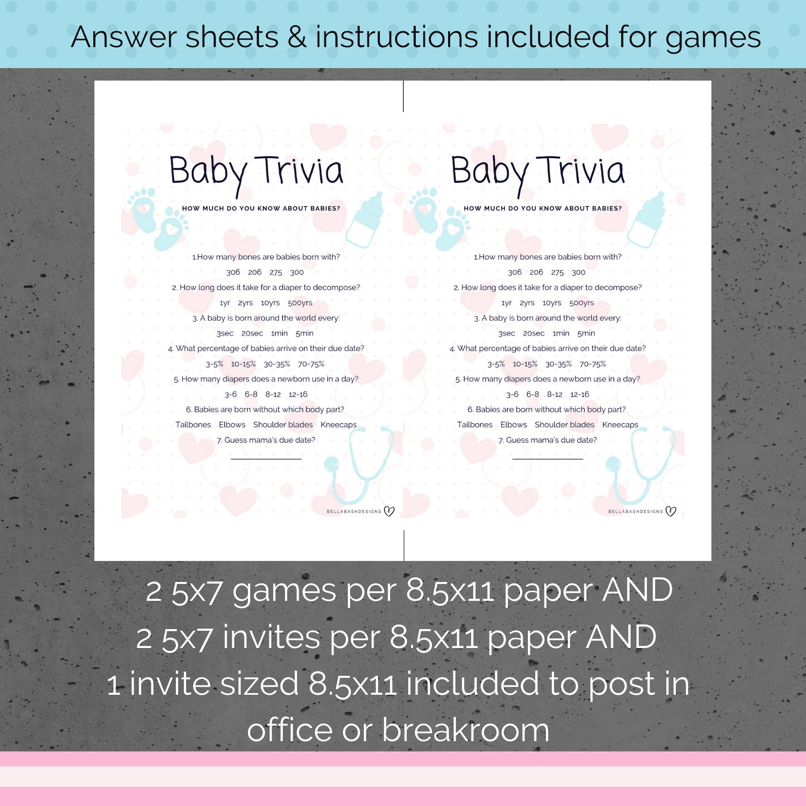 Coworker Baby Shower Games and Invites, Medical Coworker Baby Shower ...