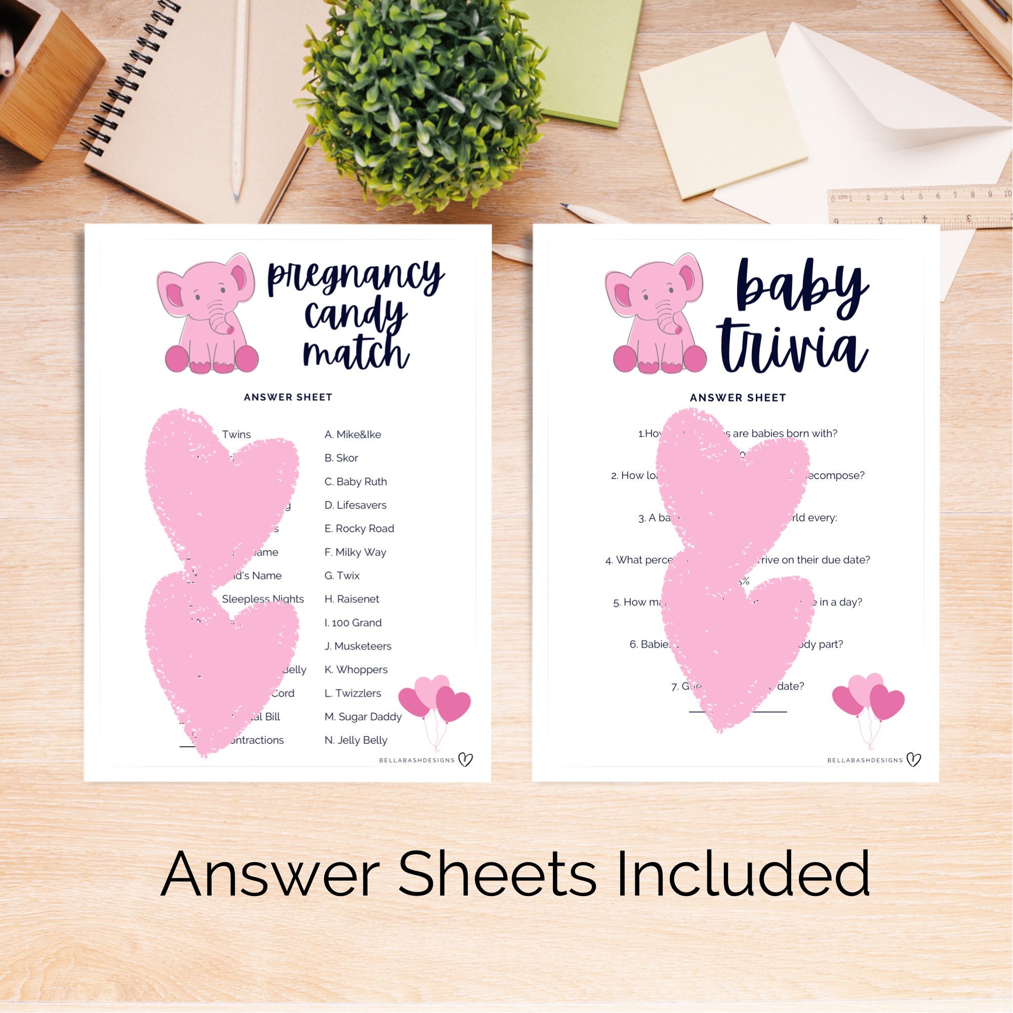 Girl Baby Shower Game Bundle, 6 Games, Instant Download, Printable ...