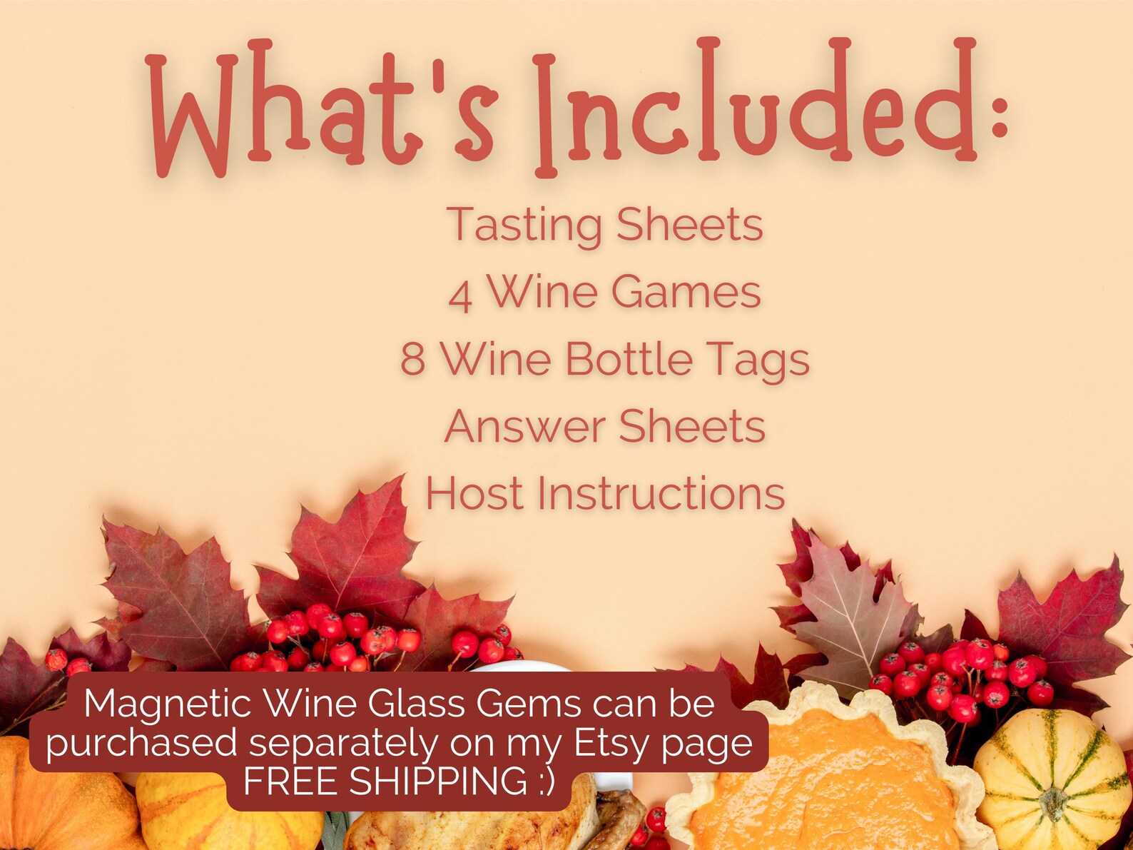 Thanksgiving Wine Tasting Printable, Friendsgiving Party, Wine Tasting ...